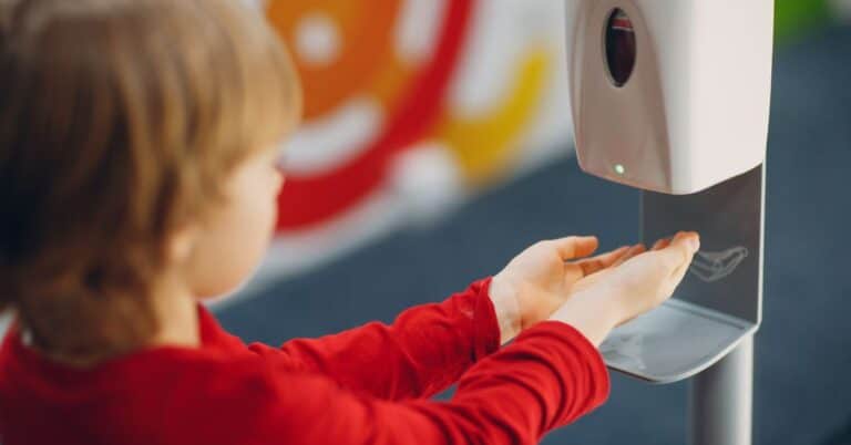 How To Help Small Children Use Hand Sanitizer at Events